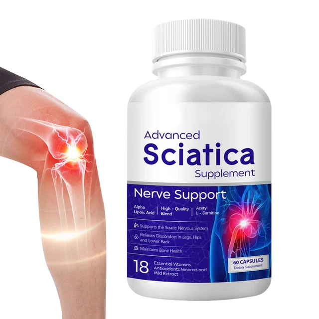 60PCS NERVE RELIEF Capsules Advanced Sciatica Supplement Neuropathy ...