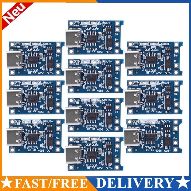 TP4056 BATTERY CHARGING Board 1A Battery Charging Module 4.5V-5V (10PCS ...