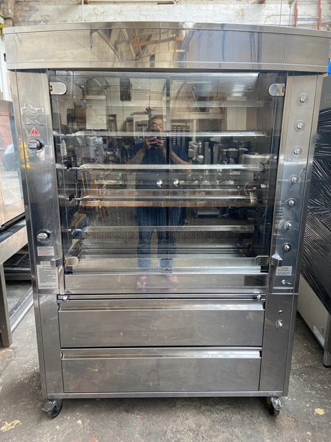 ROTISOL 1375 GRANDES Flames Millennium Gas Chicken Rotisserie + Heated ...