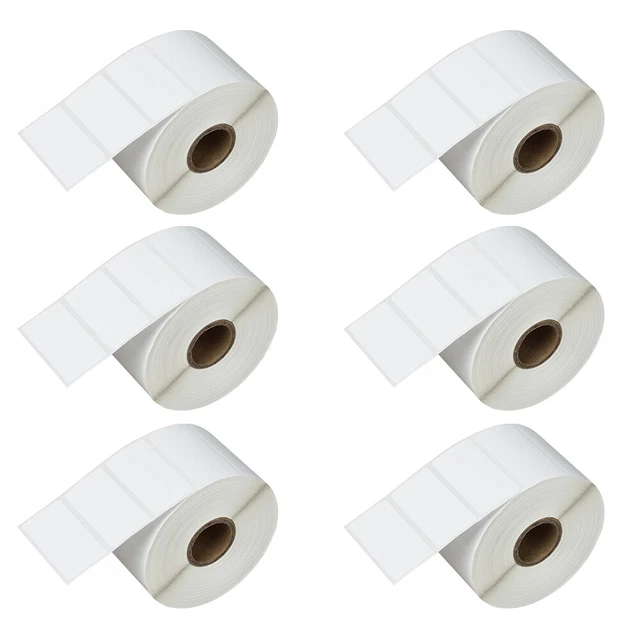 6 ROLLS DIRECT Thermal 2X1 Barcode Labels For Zebra 2844 Eltron Rollo ...