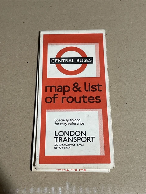 CENTRAL BUSES - map and list of routes - undated £5.92 - PicClick UK