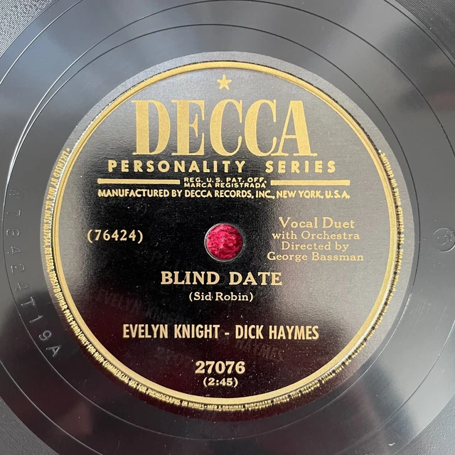 DICK HAYMES/EVELYN KNIGHT Decca 27076 78 tr/min (Pop, Vocal, 1950) EUR ...