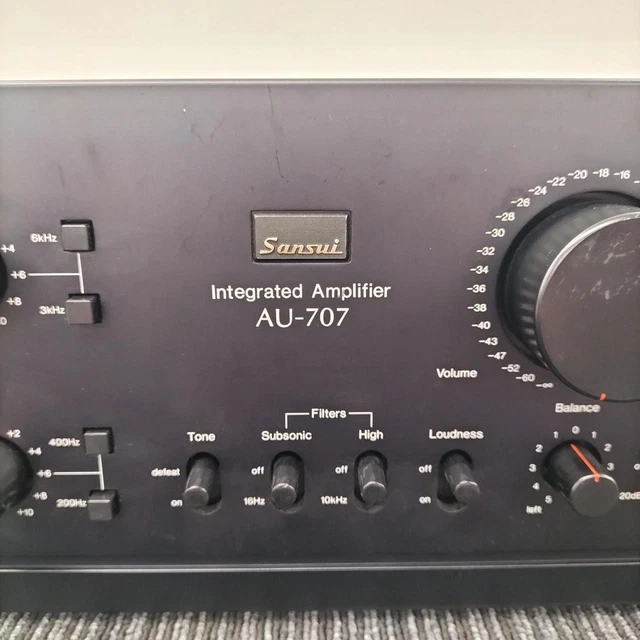 AMPLIFICATEUR STÉRÉO INTÉGRÉ Sansui AU-707 architecture DC double mono ...