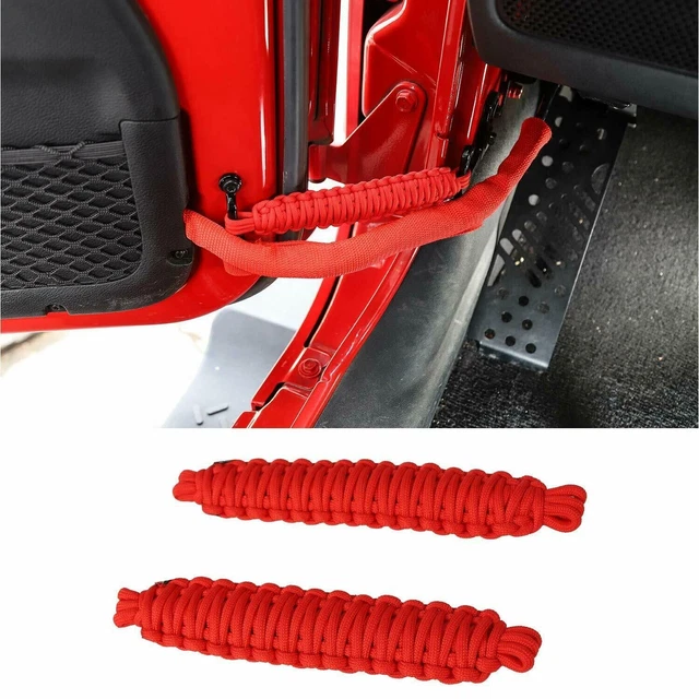 CAR TIE ROPE Door For Jeep Wrangler YJ CJ TJ JK PVC Red Rope BRAND NEW ...