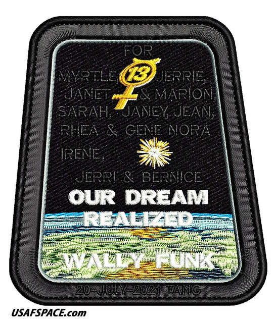 OUR DREAM REALIZED -WALLY FUNK- BLUE ORIGIN ORIGINAL Tim Gagnon NASA ...