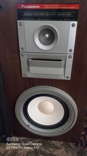 PAIR OF PANASONIC SB-403 turbotrusters speakers Tested 30W/M 20W/DIN ...
