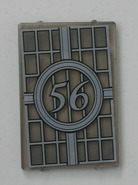 LEGO TRANS-BLACK GLASS Window 1x4x5 Number 56 Sticker Ref 2494pb11 Set ...