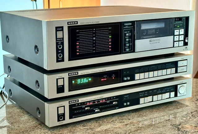 UHER HI-FI STEREOANLAGE Amplifier VG832, Cassette Deck CG331, FM/AM ...