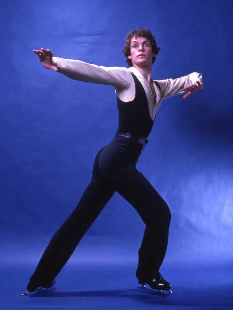 OLYMPIC ICE SKATER John Curry as he poses on skates New York New Y- Old ...
