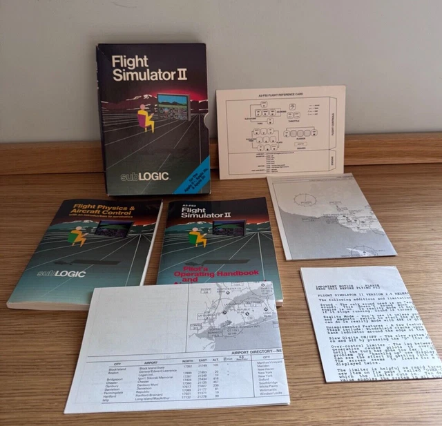 JEU FLIGHT SIMULATOR II Apple II plus, Apple IIe Apple IIc Sublogic EUR ...
