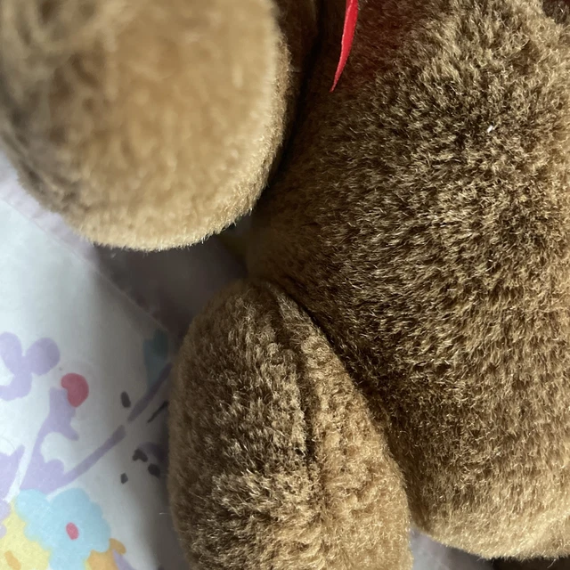 PEEKO TEDDY BEAR Brown Jointed Red Ribbon Soft Plush Toy 13” £10.18 ...