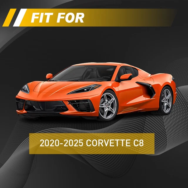 FOR CORVETTE C8 2020-2025 Carbon Fiber Steering Wheel Frame Trim Cover ...