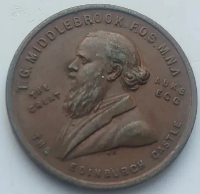 RARE TOKEN 🔷 Edinburgh castle 1879 free museum 🔷 UK British Scotland ...