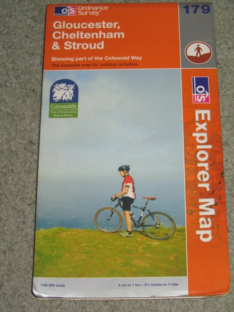 ORDNANCE SURVEY EXPLORER 1:25 000 : feuille 179 Gloucester Cheltenham ...