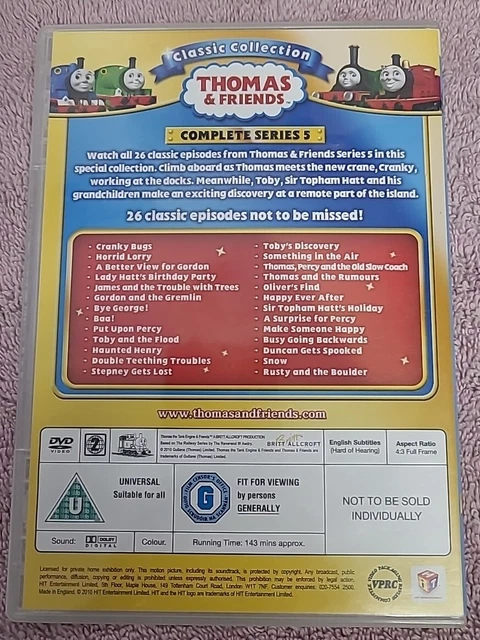 THOMAS TANK COMPLETE Series 5 DVD Kids 26 Episodes Classic Collection ...