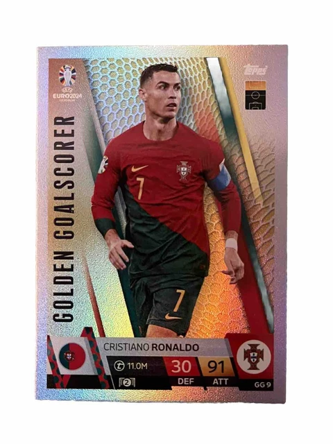 TOPPS MATCH ATTAX Euro 2024 Golden Goalscorer CRISTIANO RONALDO Card ...