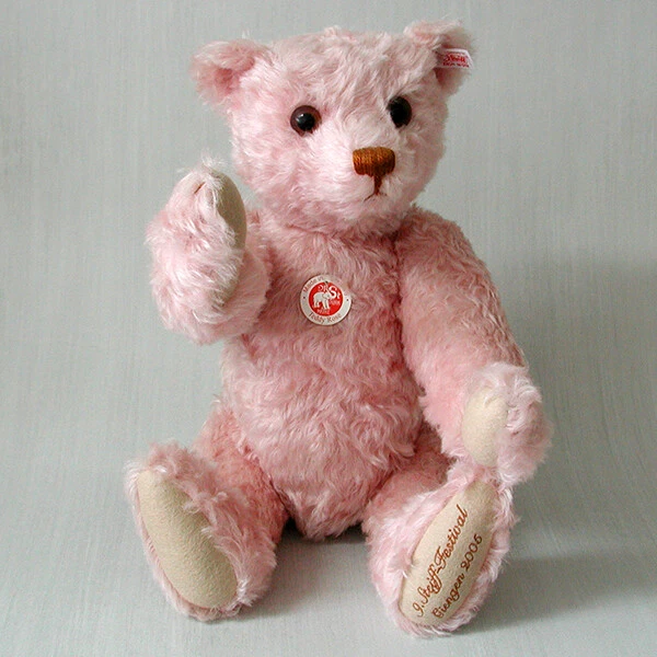 STEIFF TEDDY ROSÉ 9. Steiff Festival Bär 2005, lim. 3000 Stück Text auf ...