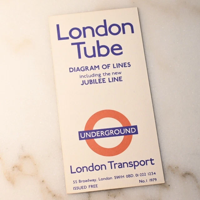 LONDON UNDERGROUND TUBE Map No.1 1979 (Ref 679/2433M/1,000,000(R)) £12. ...