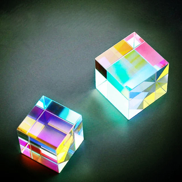 CUBE PRISM CROSS Dichroic RGB Combiner Splitter Glass 4 Size £9.51 ...