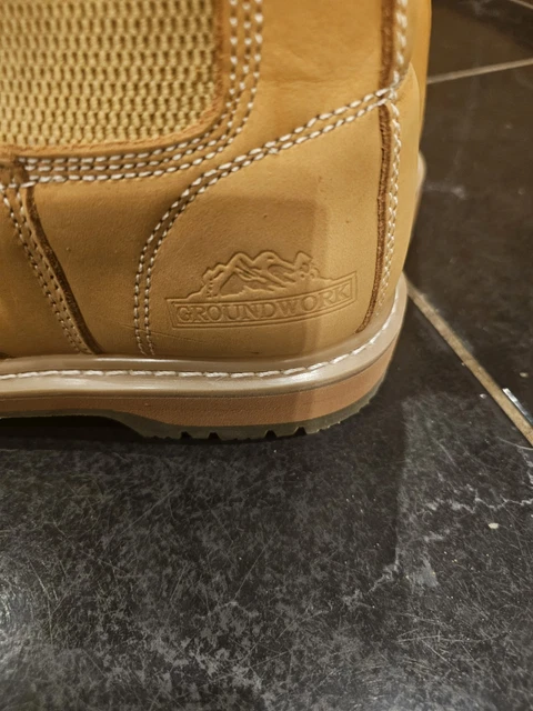 GROUNDWORK MEN'S TAN Oil Resistant Steel Toe Cap Boots. Size 9 UK £26. ...
