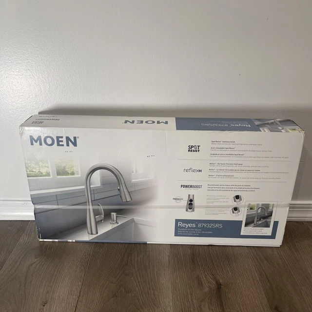 MOEN REYES 87932SRS Spot Resist Stainless One-Handle Pulldown Kitchen ...