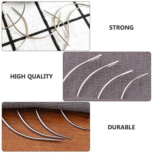 96 PCS HEAVY Duty Hand Sewing Needle Curved Needles Weaving Type $21.77 ...