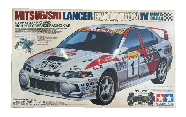 TAMIYA 1/10 RC Mitsubishi Lancer Evolution Iv Monte Carlo Tl01 Vintage ...