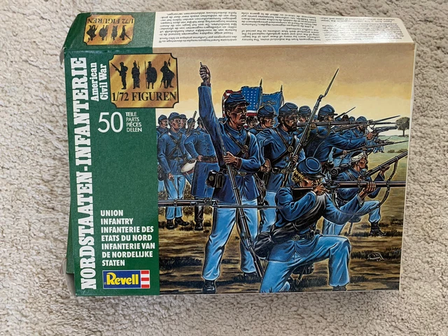 REVELL UNION INFANTRY AMERICAN CIVIL WAR MODEL KIT No 2559 BOXED ...