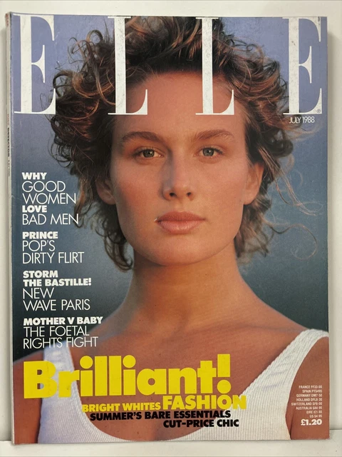 ELLE UK MAGAZIN Hunter Reno Juli 1988 Prince Vintage britische 80er ...