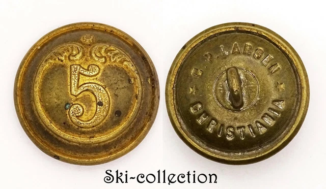 RARE BUTTON 5TH Infantry Regiment of the Line. Norwegian Manufacturing ...