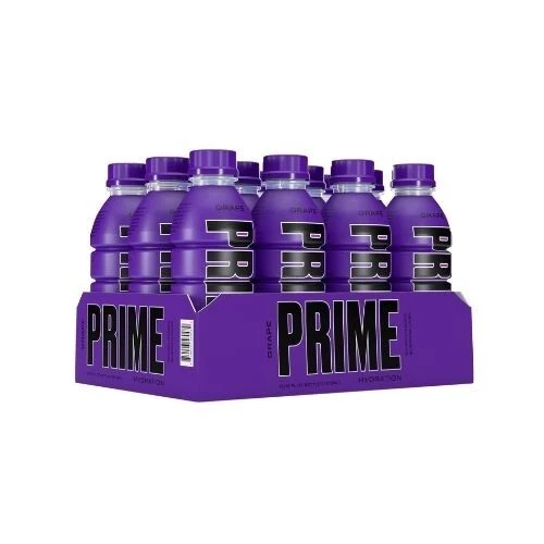 PRIME HYDRATION DRINK Carton of 12 Grape Flavour *US Version* Free ...