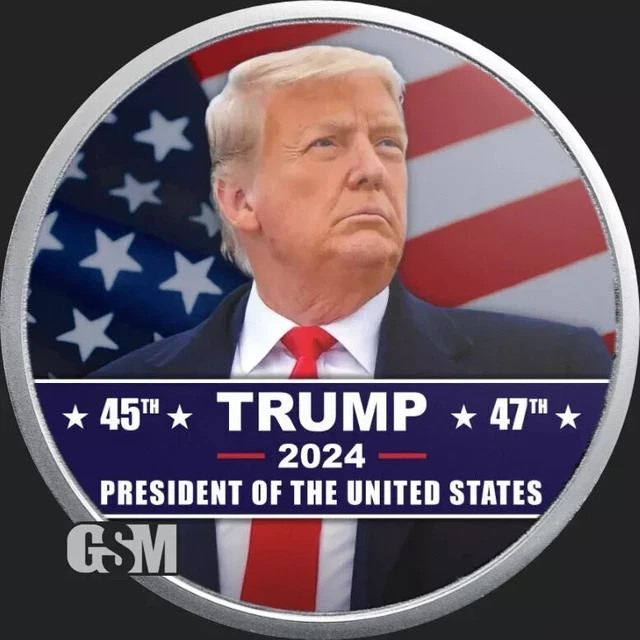 1 OZ SILBER Donald J. Trump - 45th & 47th President - Victory MAGA 2024 ...