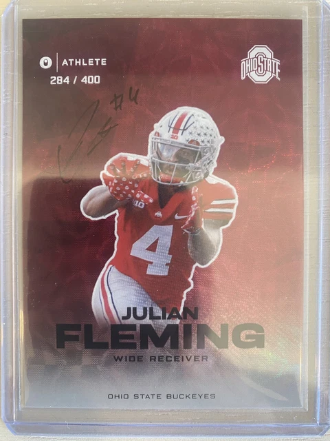 2023 ATHLÈTE ONIT Julian Fleming AUTO 284/400 Ohio State Buckeyes EUR ...