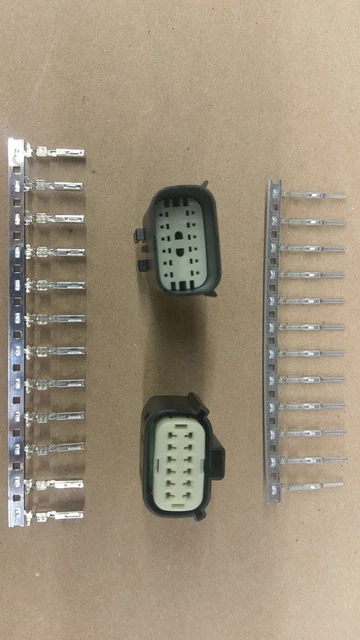 MOLEX MX150 12 pin connector, terminals switch wiring 2x6 male and ...