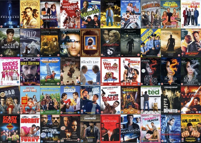 DVD BUNDLE 50 Movies All Shown in Picture All with Cases All VG+ or ...