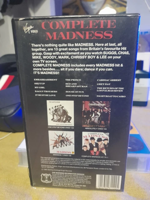 VINTAGE VIRGIN VIDEO VHS Complete Madness 1980s £5.45 - PicClick UK