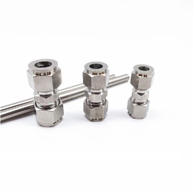 STAINLESS STEEL TUBE Straight Through Intermediate Joint Gas Source ...