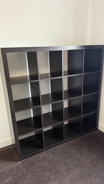 IKEA KALLAX SHELVING unit black 4x4 £20.00 - PicClick UK