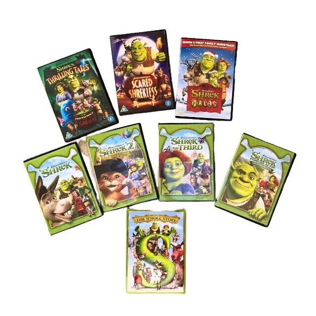 7 DVDS - Shrek The Whole Story DVD Collection Box Set 2010 & More Shrek ...