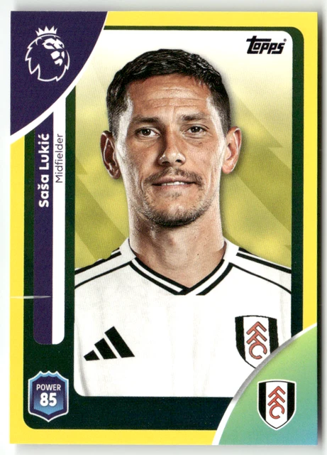 TOPPS PREMIER LEAGUE 2025-26 No. 151 Sasa Lukic Yellow Parallel EUR 3 ...
