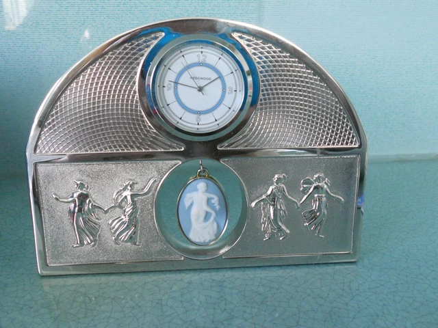 BNIB - VERY Rare Vintage Wedgwood Jasperware Silver Plated Clock ...