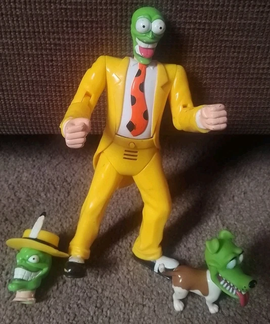 THE MASK ANIMATED Series Figure Heads Up Toy Island Spare Head And Dog ...