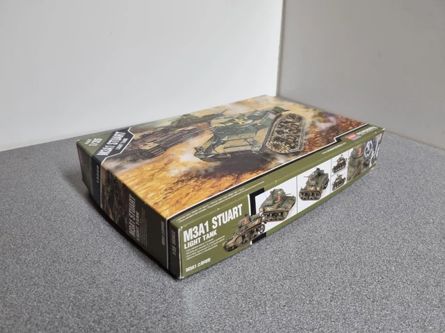 ACADEMY 1:35 M3A1 Stuart Light Tank Plastic Model Kit Complete With Box ...