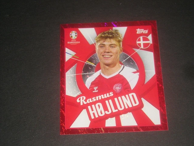 TOPPS UEFA EURO 2024 Germany Swiss Edition Rasmus Hojlund Den Ptw Mint ...