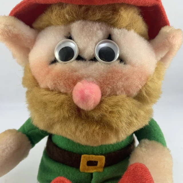 VINTAGE ELF PLUSH Trudy Christmas Googly Eyes Stuffed Collectible Toy ...