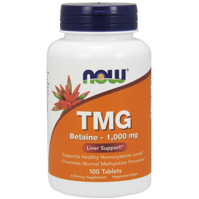 TMG TRIMÉTHYLGLYCINE 1000MG 100 Comprimés Homocystéine Niveaux ...
