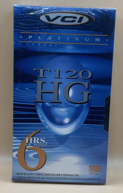NEW VCI PLATINUM Blank VHS Video T120 HG 6 Hours SEALED Cassette ...