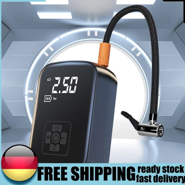 INFLATOR PORTABLE AIR Compressor 150 PSI Tire Pump with LED Light for ...