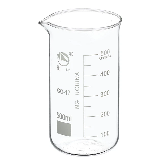 500ML TALL FORM Glass Beaker, 3.3 Borosilicate Graduated Lab Measuring ...