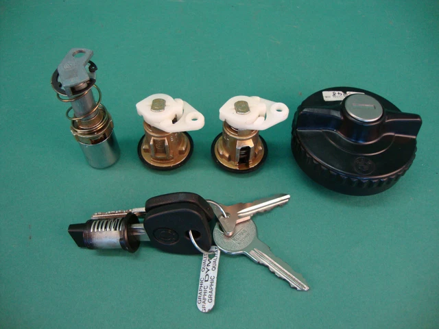 LOCK SET LOCKS BMW E28 E30 Door Lock Fuel Cap Trunk Lid Glove ...